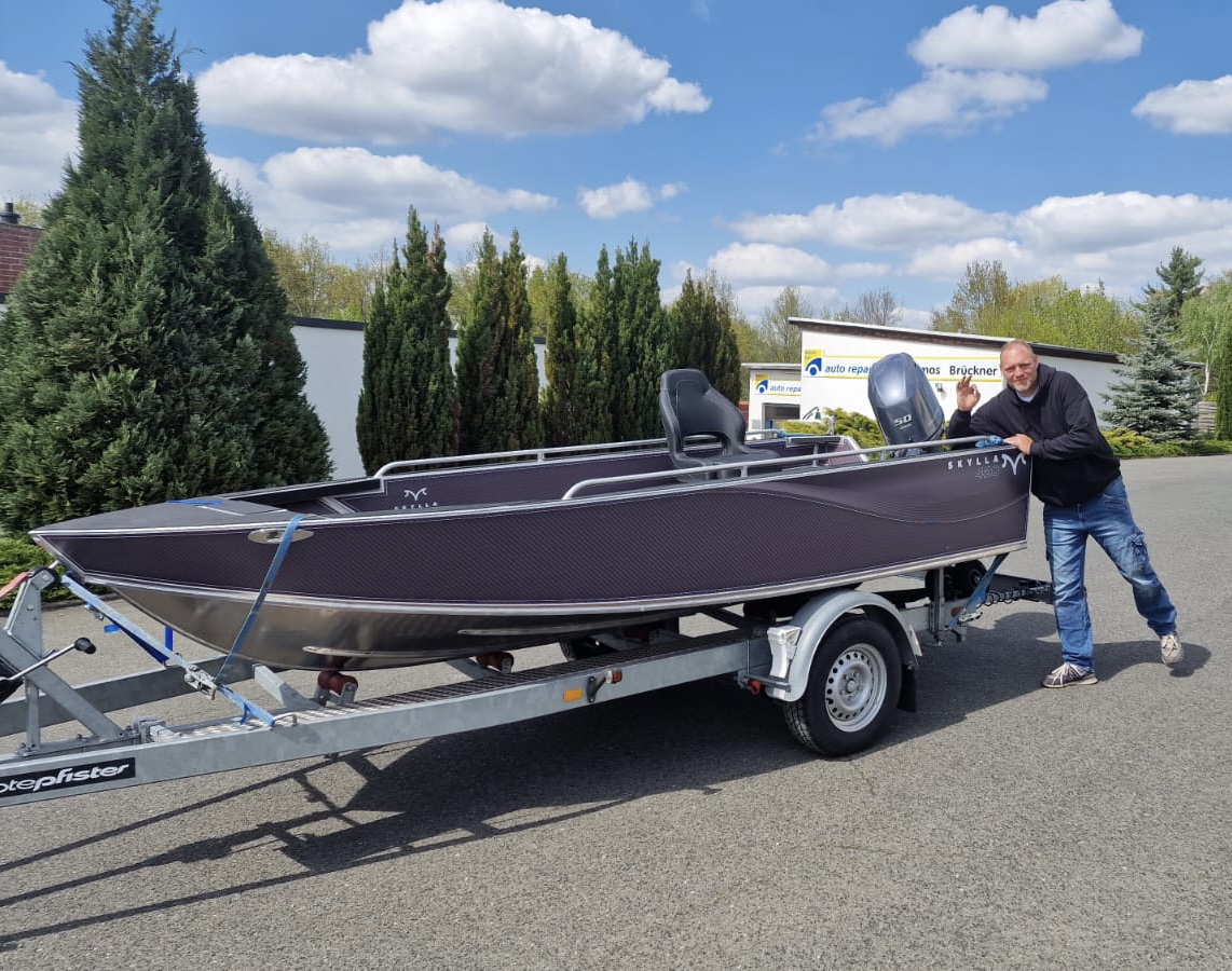 SKYLLA 420 ALU - Angelboot aus Aluminium - Aluminiumboot für Angler